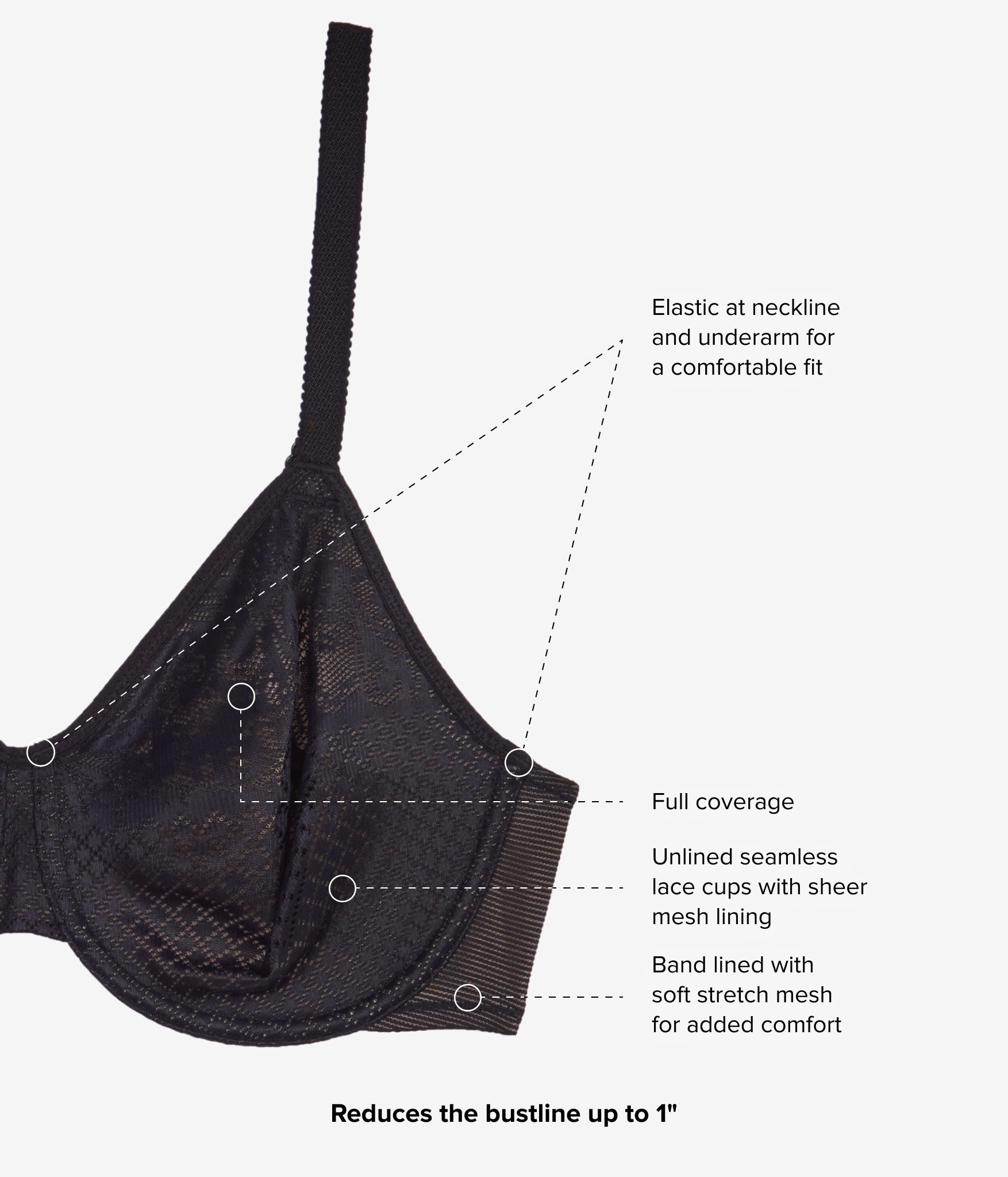 Visual Effects Minimizer Bra: Black – Wacoal